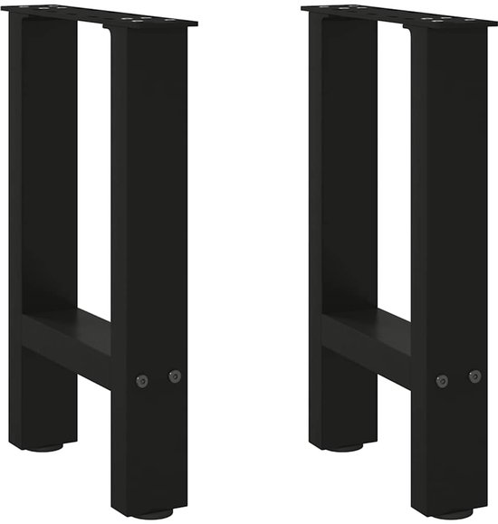 vidaXL Salontafelpoten - 2 stuks - Staal - Zwart Salontafelpoten ...
