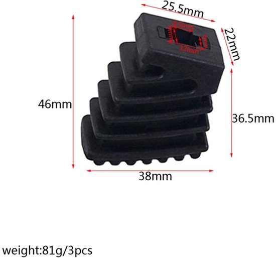 3 Stuks Drum Rack Rubber Voeten Kleine Code voor Drum Hardware Cymbal ...