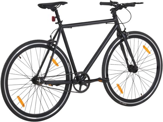 The Living Store Fiets met vaste versnelling 700 c 59 cm zwart ...