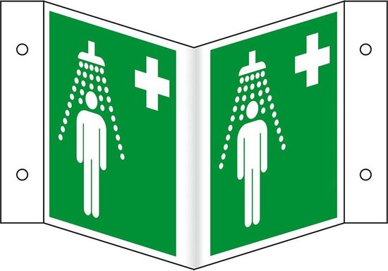 Panorama nooddouche bord, 400 x 200 mm, E012 | bol.com