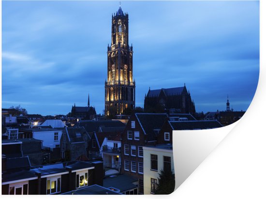 Muurstickers - Sticker Folie - Utrecht - Domtoren - Licht - 120x90 cm ...