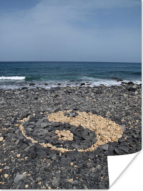 Affiche Yin et Yang symbole de la roche volcanique 60x80 cm - Tirage ...