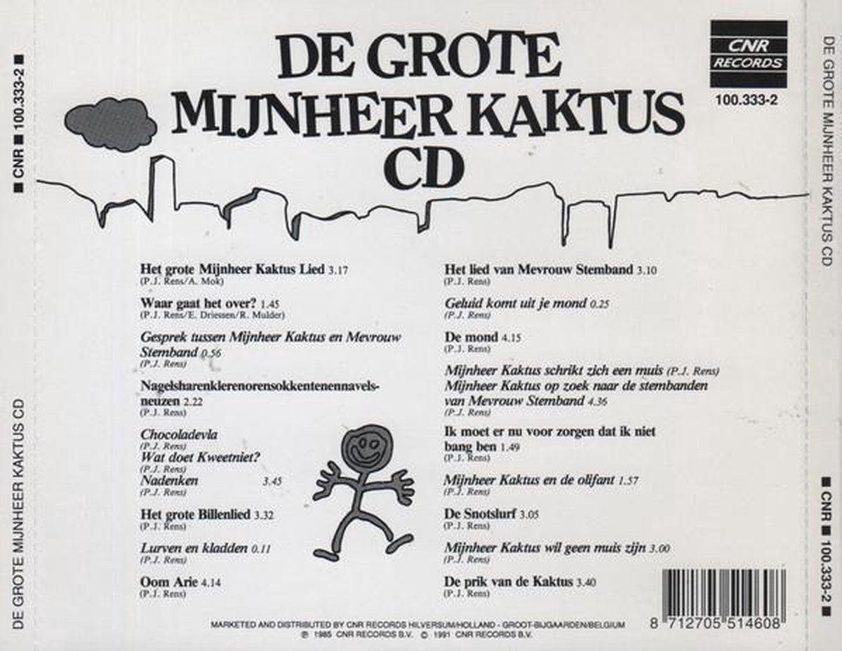 De Grote Mijnheer Kaktus CD Peter Jan Rens 1985, Mijnheer Kaktus ...