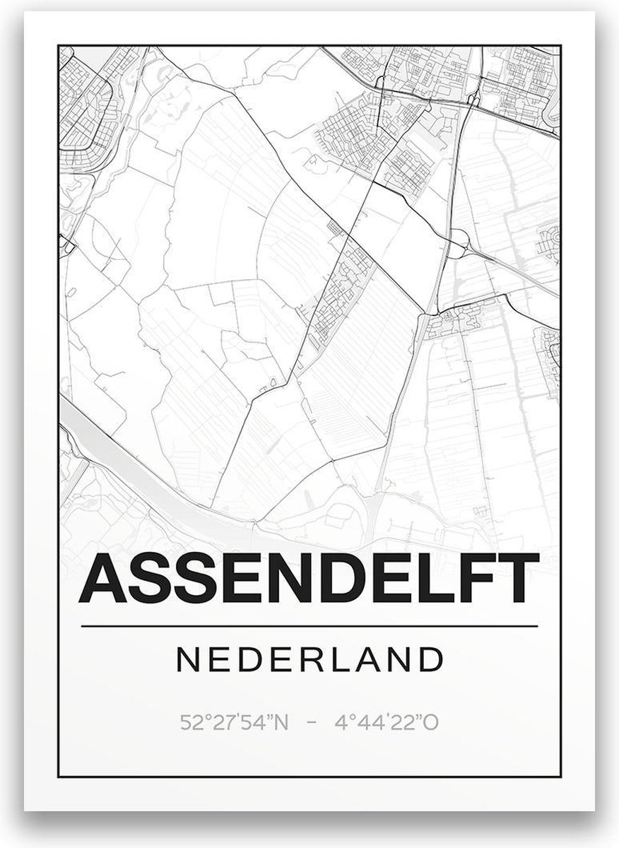 Poster/plattegrond ASSENDELFT - A4 | bol.com