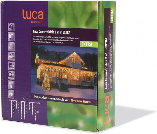 Luca Connect XP Icicle clear 100 lampjes 2 meter extra | bol