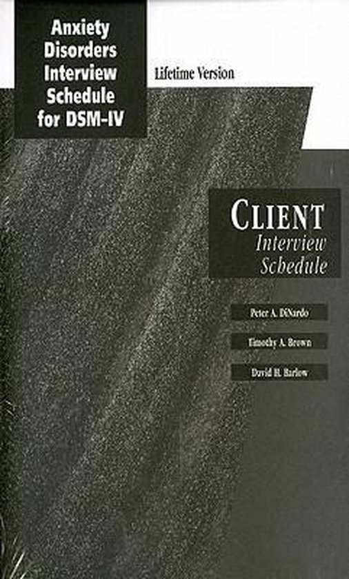 Anxiety Disorders Interview Schedule Lifetime Version | 9780195186680 ...