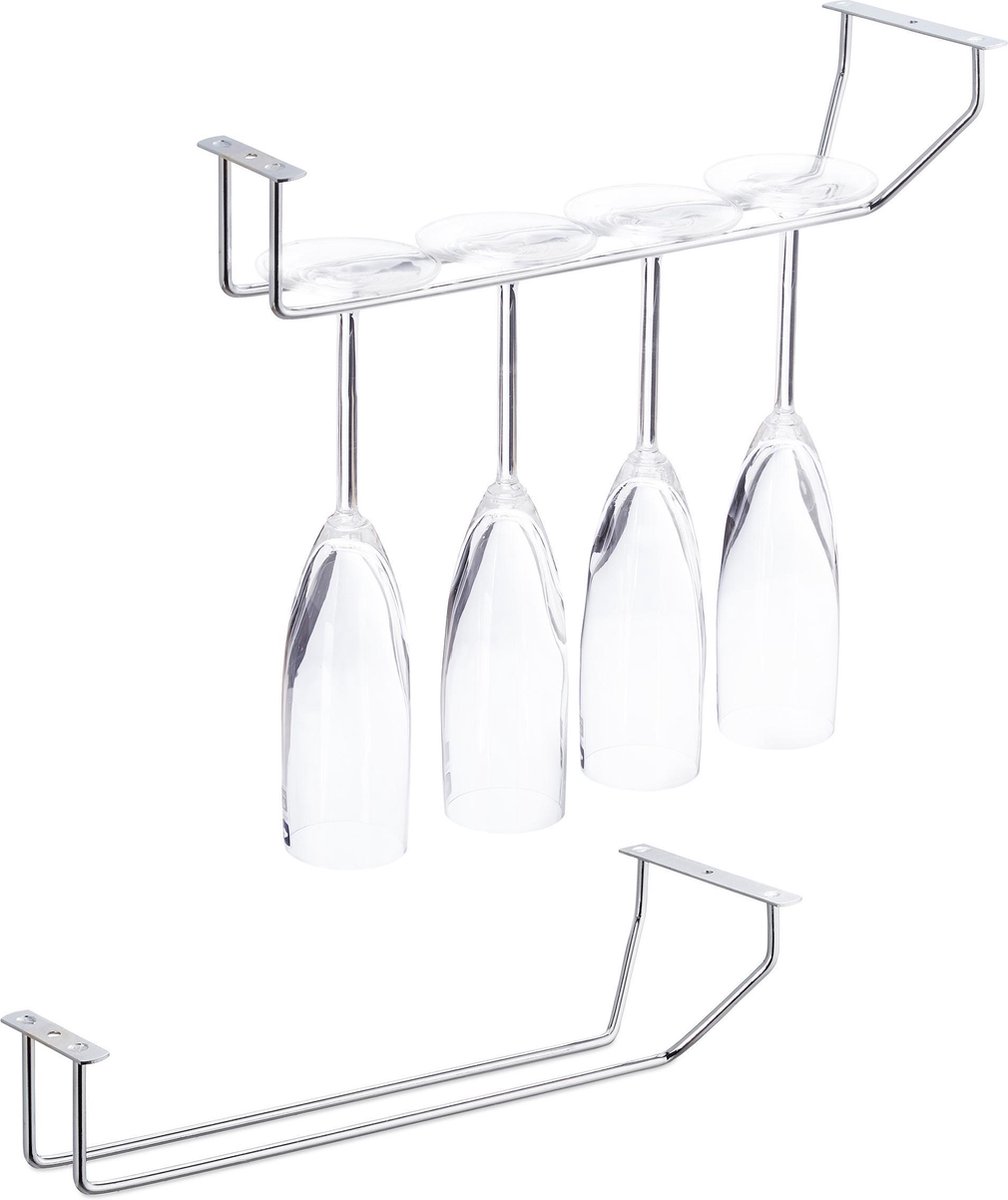 relaxdays 2x support de verre à vin - support à verre - support à verre ...