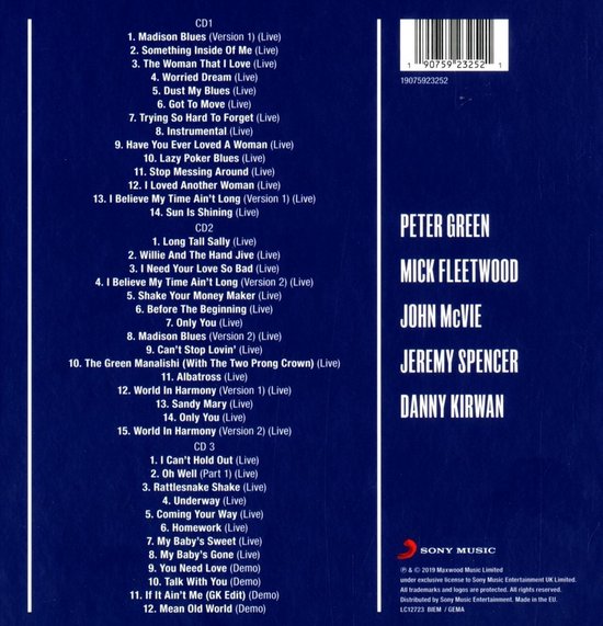 Before The Beginning 1968 - 19, Fleetwood Mac | 0190759232521 | Boeken ...