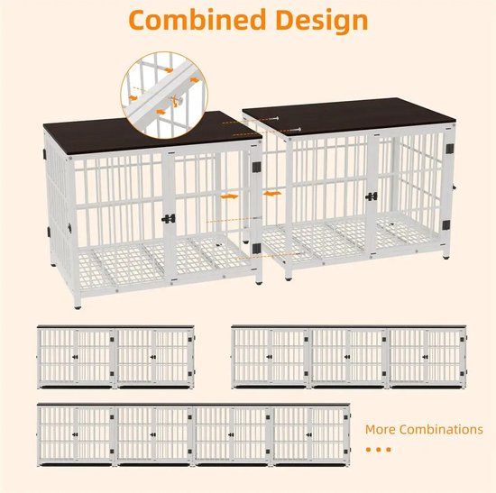 Hondenbench - Bench - Bench Voor Honden - Ren - Maat M - Meubel - Wit ...