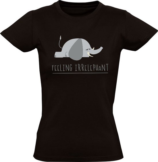 olifant Dames T-shirt - zwaar - somber - rustig - moe - depressief ...