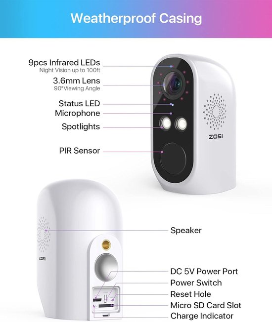 Bewakingscamera Set - Outdoor Draadloze 2K Bewakingscamera Set 3MP met Nachtzicht &... | bol