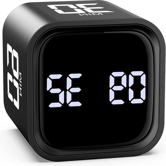 Digitale kubus-timer met zwaartekrachtsensor - rotatietimer flip timer ...