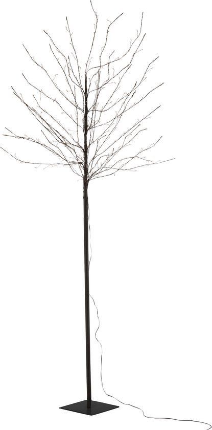 J-line - Boom Kaal+led Metaal Zwart Large - 53x53x180cm | bol