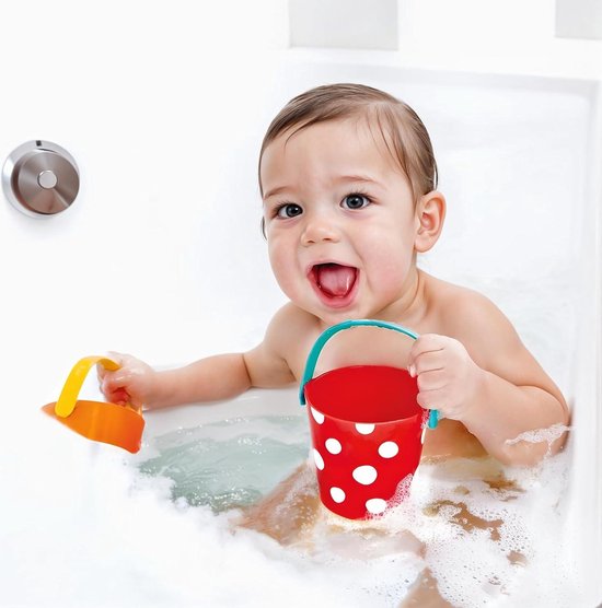 Water Wheel Bath Time Toys for Toddlers Multicolour - Happy Buckets Set ...