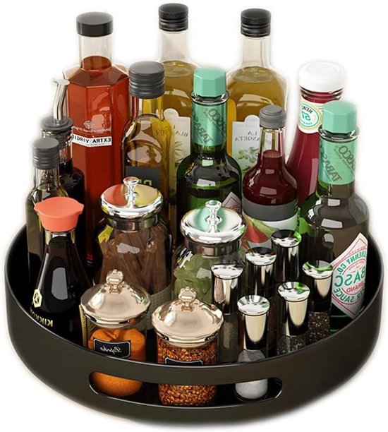 Kruidenrek Lazy Susan - Metalen Roterende Lade Organisator - Kast ...