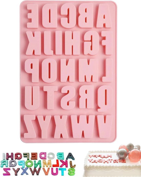 Chocoladevorm Siliconen - Bakvorm Siliconen Letters - Anti-aanbakvorm ...