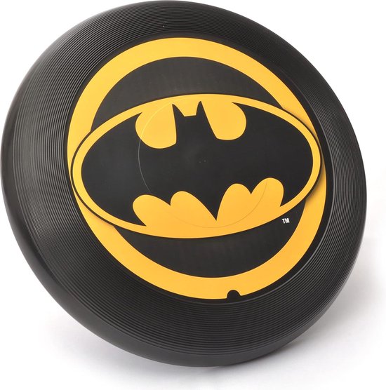 Batman Frisbee - 27 cm van Kunststof in Zwart en Geel | bol