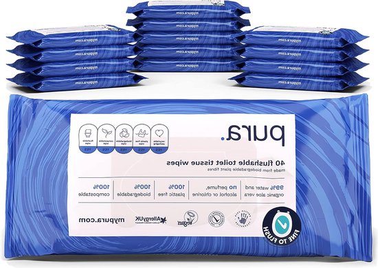 Doekjes voor doorspoelbaar toilet - Vochtige biologisch afbreekbare ...