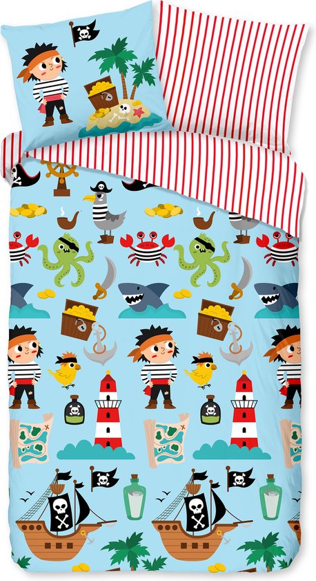 Good Morning Kinderdekbedovertrek "piraten/ zee thema" - Multi ...