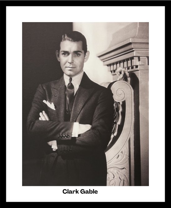 Ingelijste poster Mondiart 'Clark Gable' | bol