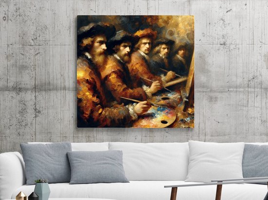Olieverf rembrandt schilderij | Meesterwerk van vergulde penseelstreken ...