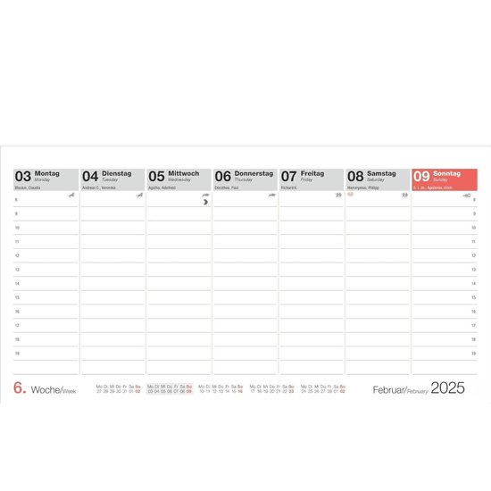 Equivera Bureaukalender 2025 - Gezinsplanner - Kalender - Weekplanner ...