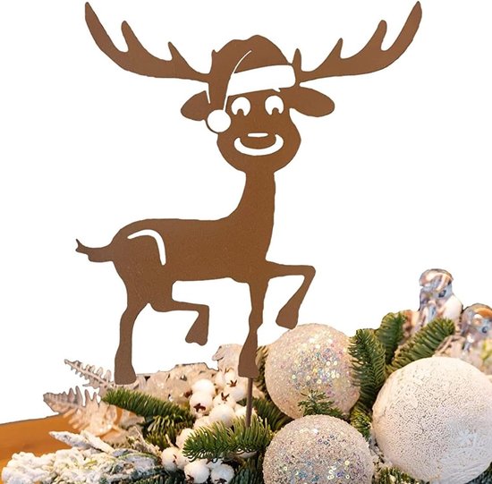 Kerst decoratie buiten Rudolf rendier roeststekker 32 cm x 23 cm ...