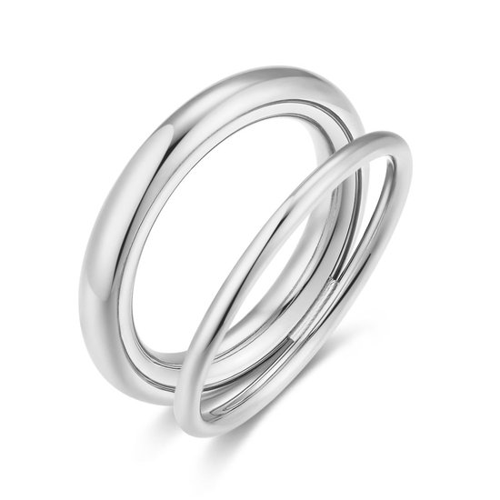 Twice As Nice Ring in edelstaal, open ring 58 | bol