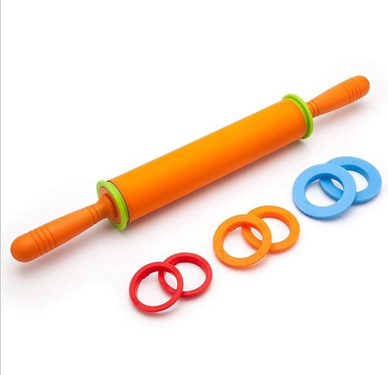 Deegroller met 4 afstandhouders - deegroller voor pizza - bakken en ...