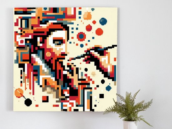 Pixel art picasso schilderij | Abstracte pixelmeesterwerk geïnspireerd ...