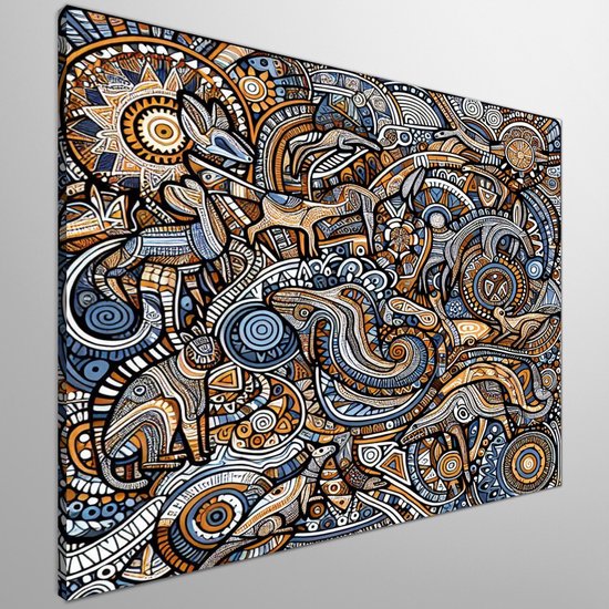 Doodle aboriginal schilderij | Spontaneous Dreamtime: Vibrant ...