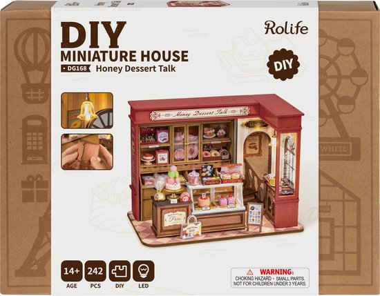 Robotime Rolife Honey Dessert Talk - DG168 - DIY Miniatuur - Knutselen -... | bol