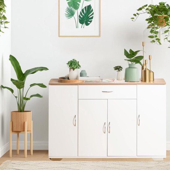 Multifunctionele kast met werkblad en lade - 110 x 30 x 73 cm | bol