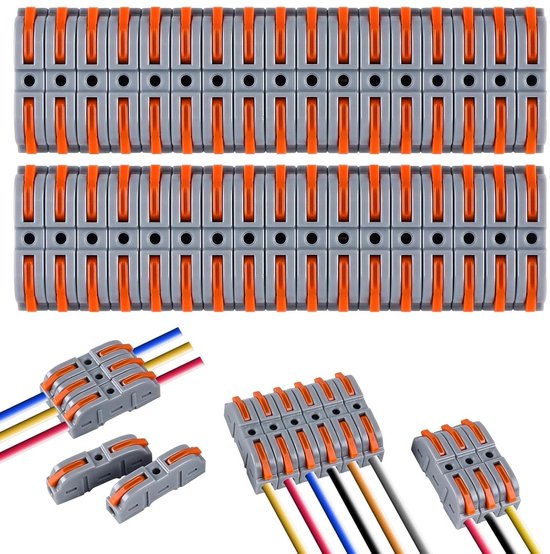 34 stuks kabelverbinders 1-in-1 out-kabelklemmen elektrische ...