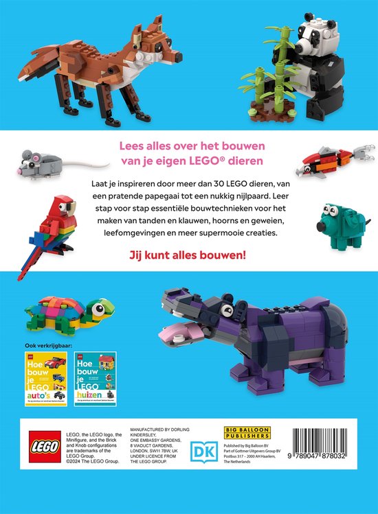 LEGO - Hoe bouw je LEGO dieren, Hannah Dolan | 9789047878032 | Boeken | bol