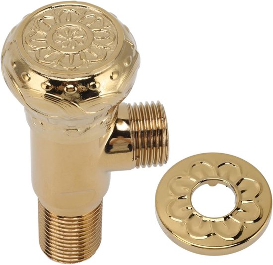 Hoekstopkraan Goud Antiek voor Waterafsluiting Badkamer Toilet Keuken | bol