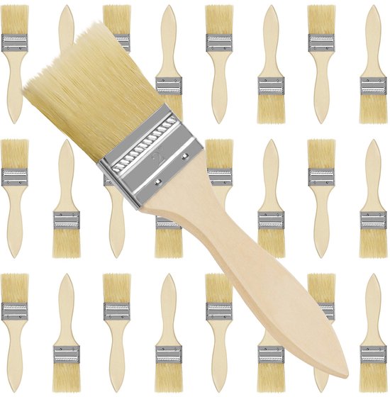 Kurtzy 5,08cm Verf Kwasten (24 pak) – Professioneel Houten Handvat ...