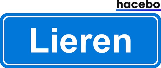 Hacebo - Plaatsnaam Sticker - 29x10 CM - Lieren sticker ...