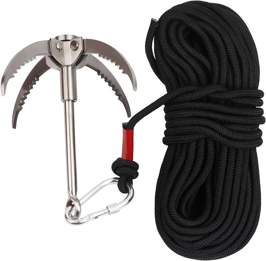 Opvouwbare Klimhaak met 20m Hulptouw voor Outdoor Klimmen Redding ...