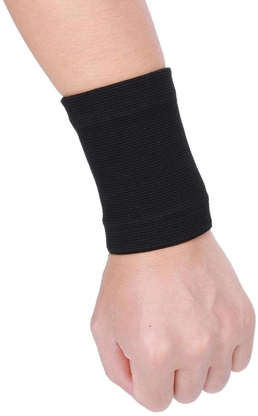 Exercise Wrist Brace - Polyester Fiber, Black, Super Elastic, Knitting ...