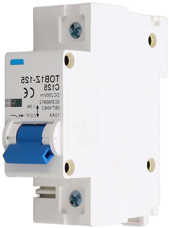 125A TOB1Z 125 10KA Schakelvermogen 250V DC Stroomonderbreker ...