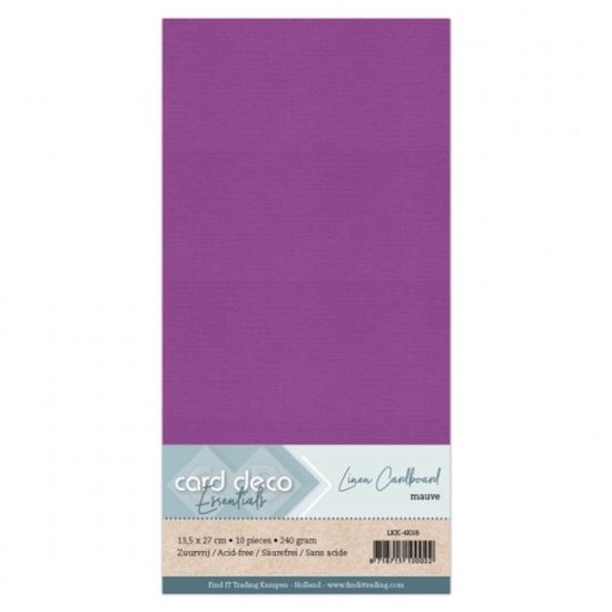 Linen Cardstock - 4K - Mauve 10 stuks | bol