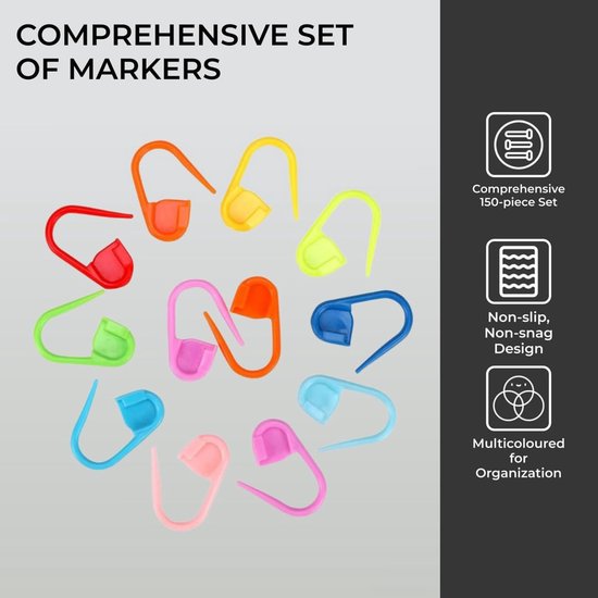 H&S 150 stuks Haak Stitch Marker Breien Haak Locking Stitch Markers Clips | bol