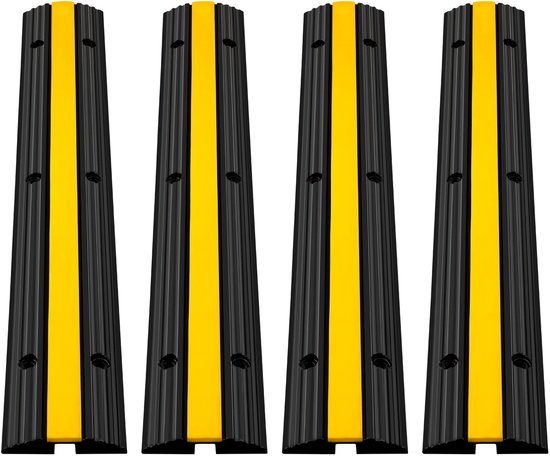 4 Pak 1-Kanaals Rubberen Kabel Beschermer Hellingen Heavy Duty ...