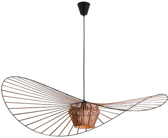 Hoedlamp - Koperbruin - 139 cm - Designlamp - Extra Groot - Hanglamp ...