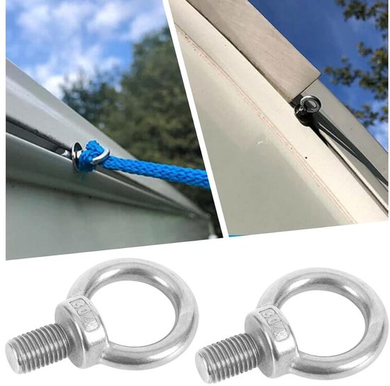 4 stuks M8 ring schroeven van roestvrij staal voor het bevestigen van ...