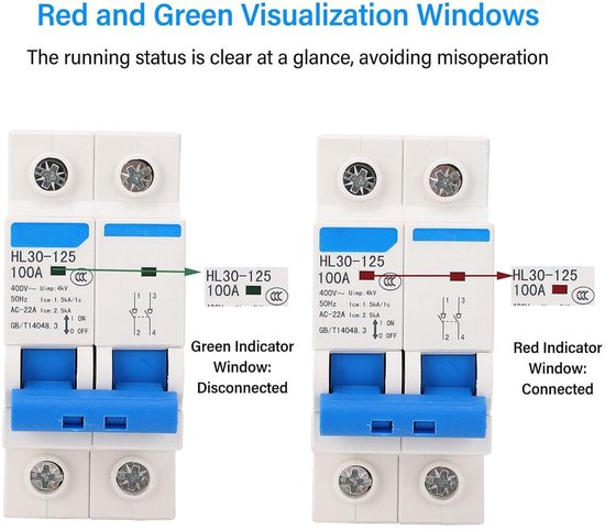 Scheidingsschakelaar 2P 400V 100A DIsolator Shunt Release voor ...