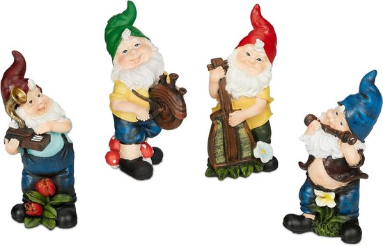 Tuinkabouter set van 4 - miniatuur tuinfiguurtjes - vorstvast ...