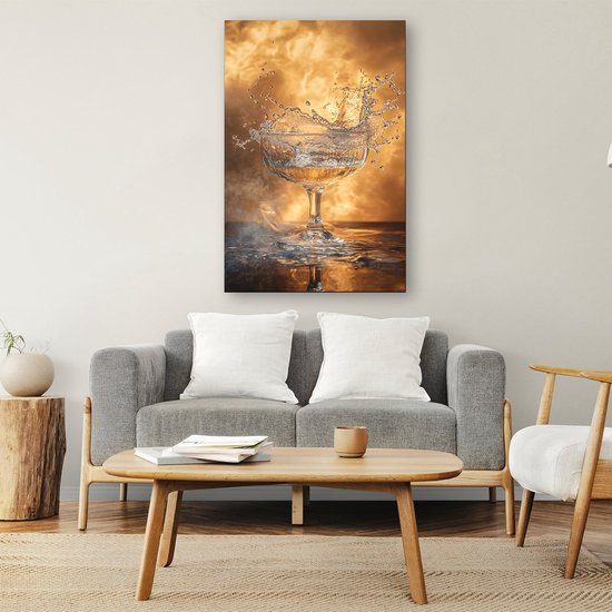 Dynamisch glaswerk met spetters - Sprankelend posters - Poster glas ...