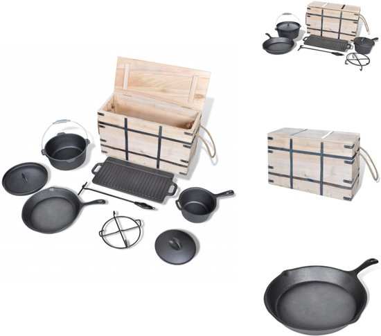 vidaXL Braadpan - Braadpannen - Dutch Oven - Dutch Oven Set - 9-delige ...